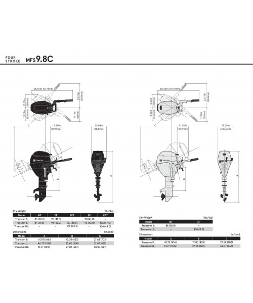 MFS9.8CL Tohatsu 9.8 hp 4-Stroke EFI | OnlineOutboards.ca